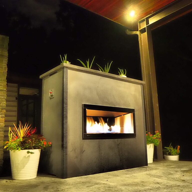 Linear Gas Outdoor Fireplace - RTA Outdoor Living